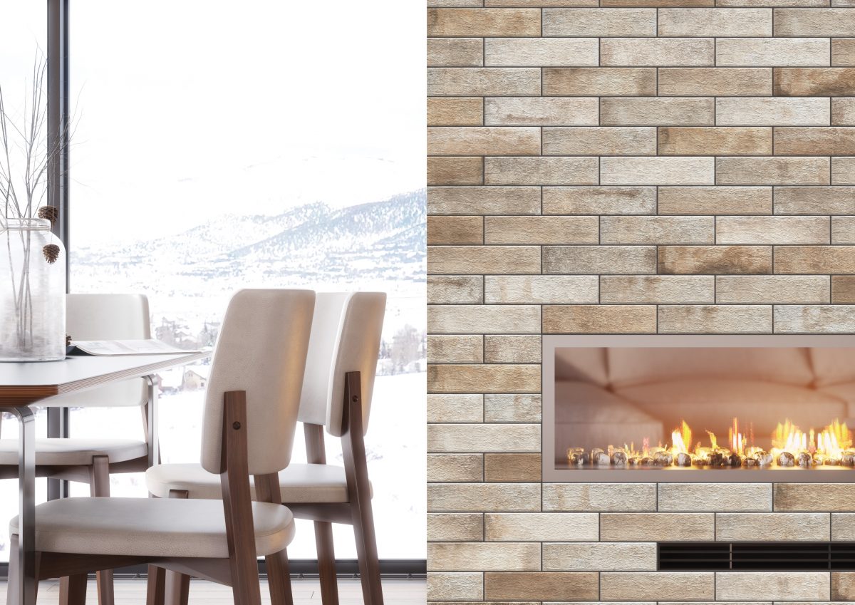 An interior close to nature: how to choose gres tiles for a forestcore ...